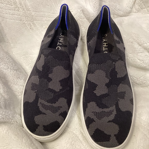 Rothy's | Shoes | Rothys The Slip On Grey Camo Knit Fabric Low Top ...